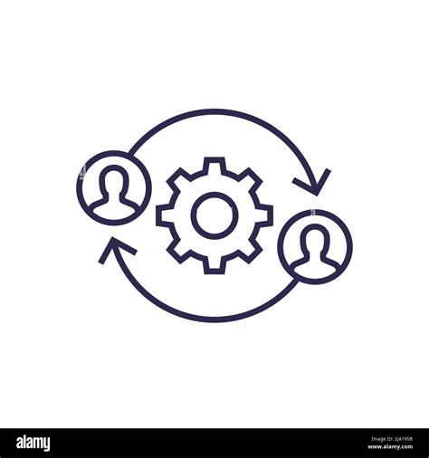 Staff Rotation Optimization Line Icon Stock Vector Image And Art Alamy