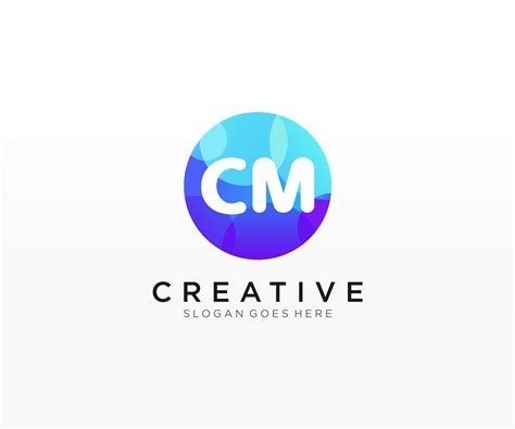 Cm Initial Logo With Colorful Circle Template Vector 20849821 Vector Art At Vecteezy