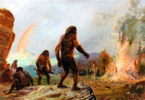 Zdeněk Burian Neanderthal Fire