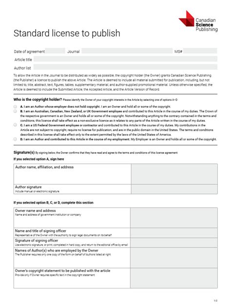 Csp Standard License To Publish 2020 Ƒ Pdf Copyright License