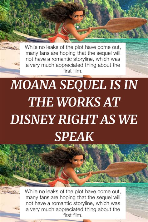 Moana Sequel Is In The Works At Disney Right As We Speak Artofit
