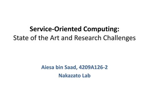 Service Oriented Computing Pptx