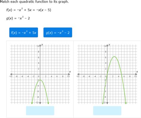 Ixl Use Zeros To Match Quadratic Functions And Graphs 8th Grade Math