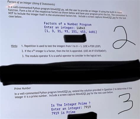 Solved Prime Number In A Well Commented Python Program
