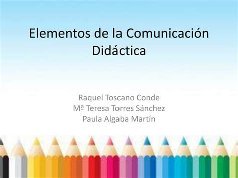 Elementos De La Comunicación Didáctica Pdf