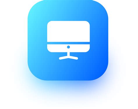 Computer Icon In Square Gradient Colors Desktop Monitor Signs