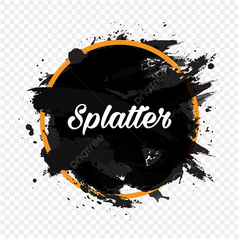 Grunge Splash Splatter Vector Art Png Black Splash Splatter Vector