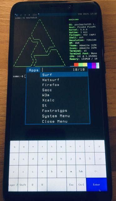 Sxmo—simple And Suckless X Mobile Pinephone Ui Open Web Craft