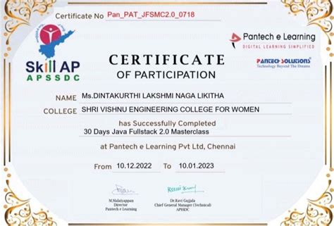 Dintakurthi Lakshmi Naga Likitha On Linkedin Hey Connections I Am Glad To Share That I Had