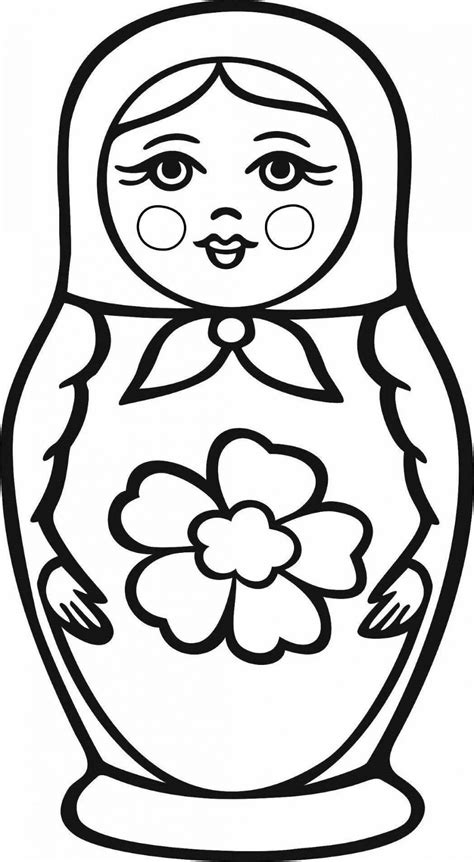 Матрешка Разукрашки Для Детей 2 3 Лет 69 фото