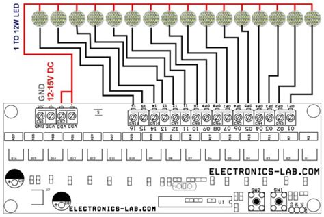 16 High Power Leds Knight Rider Light Arduino Compatible Electronics Lab