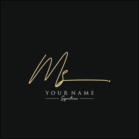 Letter Ms Signature Logo Template Vector 22652927 Vector Art At Vecteezy