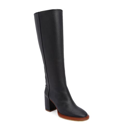 Chloé Black Leather Edith Boots 75 Harrods Uk