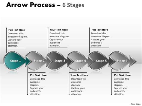 Arrow Process Stages PowerPoint Presentation Templates PPT Template Themes PowerPoint