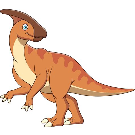 Cartoon Illustration Of Cute Parasaurolophus Walking 22683790 Vector