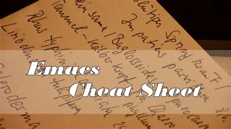 Emacsの操作が覚えにくいならチートシートを使いましょう！ Gabekore Garage