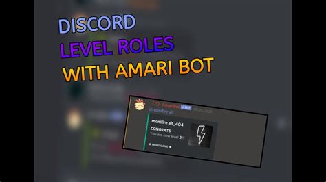 How To Setup LEVEL ROLES With Amari Bot Monifire YouTube