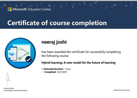 Hybrid Learning A New Model For The Future Of Learning By Microsoft Course•beginner Neeraj