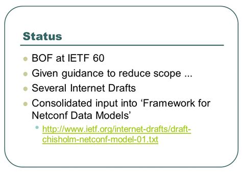 Netmod Netconf Data Modeling Sharon Chisholm Nortel Ppt Download