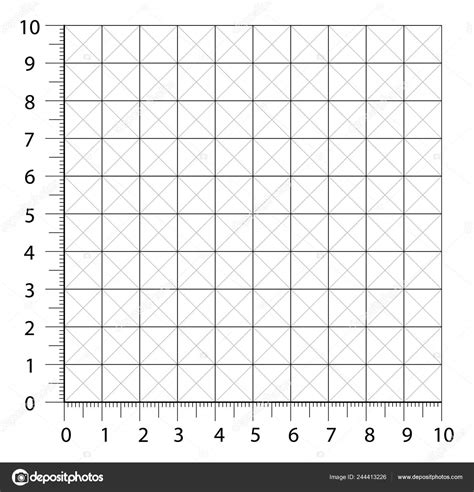 Measured Grid Graph Plotting Grid Corner Ruler With Sets Of