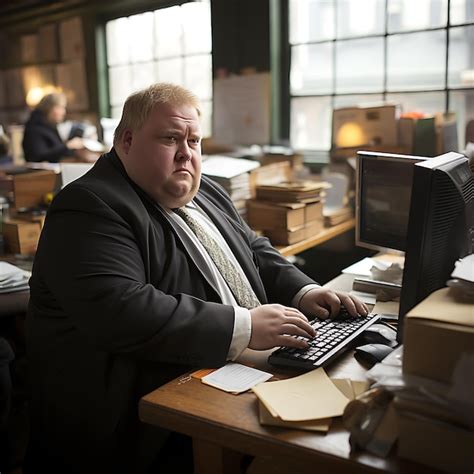 Premium Photo Plussize Managers Sitting On The Table At Work