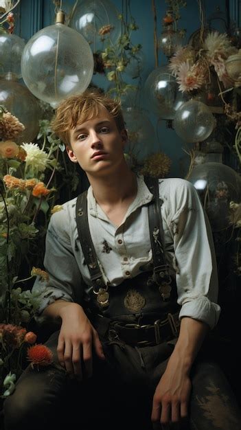 Premium Photo Captivating Portraits Troy Sivan In A Striking