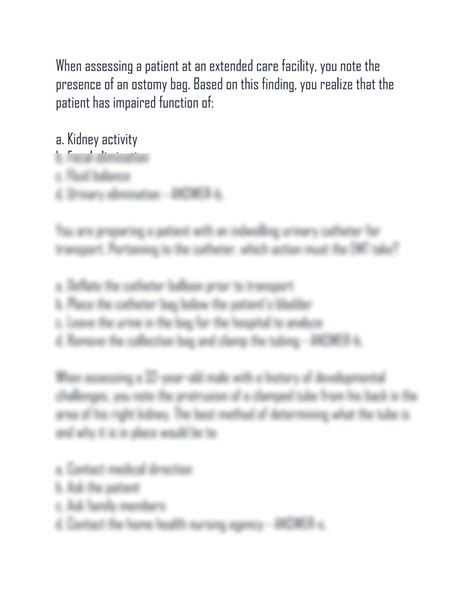 SOLUTION Emt Module Exam Emt Module Review Exam With Verified Questions Answers Graded