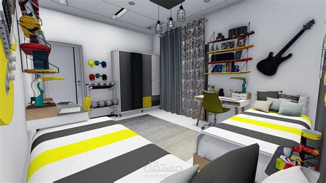 تصميم غرفة نوم لشباب مستقل