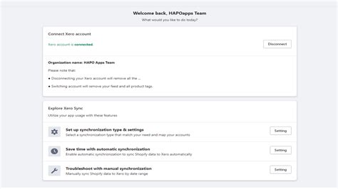 xero sync by hapo shopify data to xero synchronization shopify app