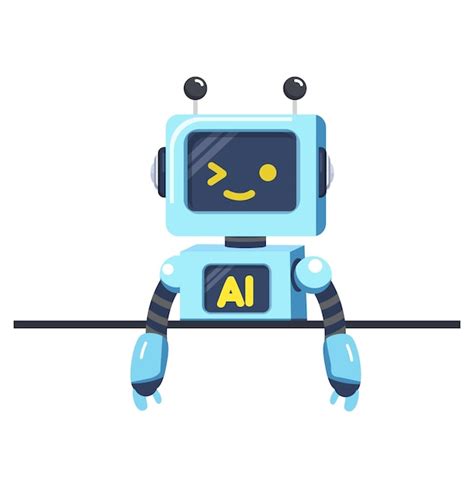 premium vector cute robot with empty blank white board