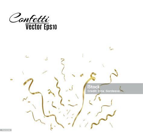 골든 색종이 셀룰러 배경에 고립 축제 벡터 일러스트 리본 흰색 바탕에 작은 색종이 축제 행사 및 파티입니다 벡터 노란색 Carnival에 대한 스톡 벡터 아트 및 기타