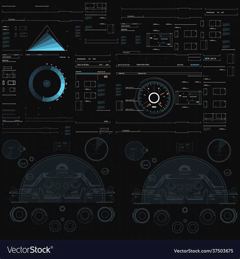 Futuristic Blue Virtual Graphic Touch User Vector Image