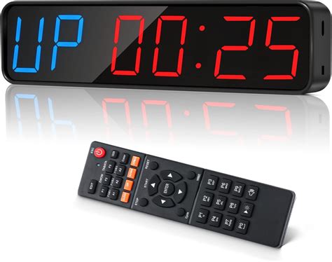 Portable Gym Timer Usb Rechargeable Magnet Workout Clock Large Dispaly Interval