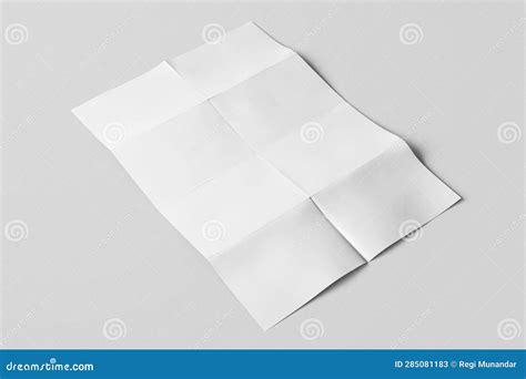 Blank A4 Eight Folded Paper Urban Modern Minimalist Poster Flyer