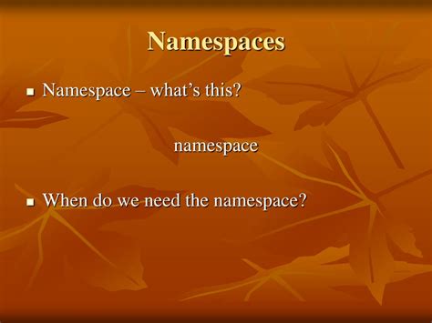 Ppt Understanding Namespaces And Io Streams In C Powerpoint