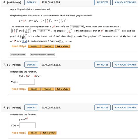 Solved 6 [ 16 Points] Details Scalc8 6 2 005 My Notes Ask