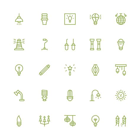 Diverse Light Icons Set For Design Projects 70812596 Vector Art At Vecteezy