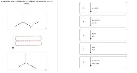 Solved Choose The Reaction Condions To Complete The