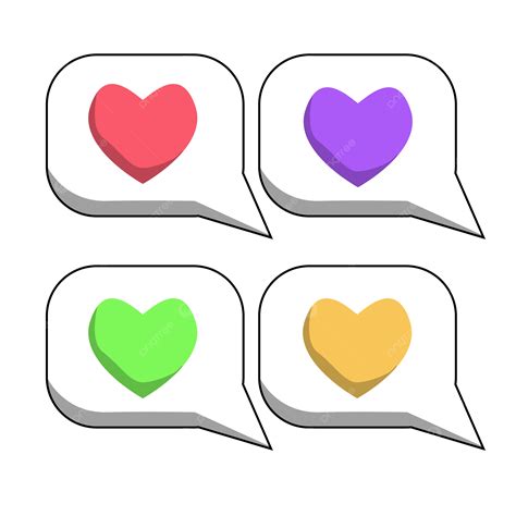 연설 거품 다채로운 사랑 말풍선 사랑 만화 Png 일러스트 및 Psd 이미지 무료 다운로드 Pngtree