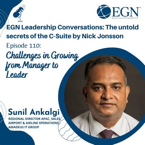 Sunil Ankalgi Sur Linkedin Episode 110 Sunil Ankalgi Challenges In Growing From Manager To