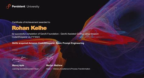 Rohan Kelhe On Linkedin Hello Everyone I Am Pleased To Share That I Have Recently Completed The