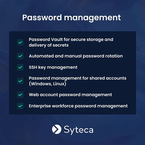 Cybersecurity Passwordmanagement Pam Dataprotection Infosec Syteca