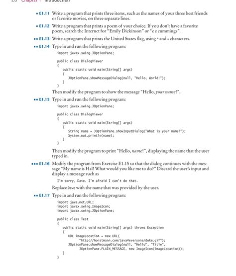 Solved Pra Exercises • E11 Write A Program That Prints A