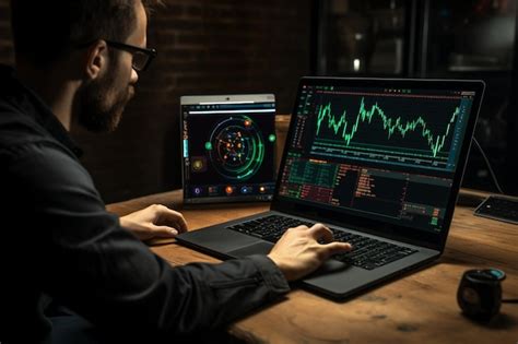 Premium Photo Working On A Computer And Graphing