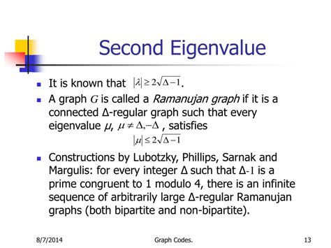 Ppt Graph Codes And Expander Graphs Powerpoint Presentation Free Download Id2971989