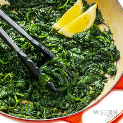 Sauteed Spinach Recipe Easy In 6 Minutes Wholesome Yum