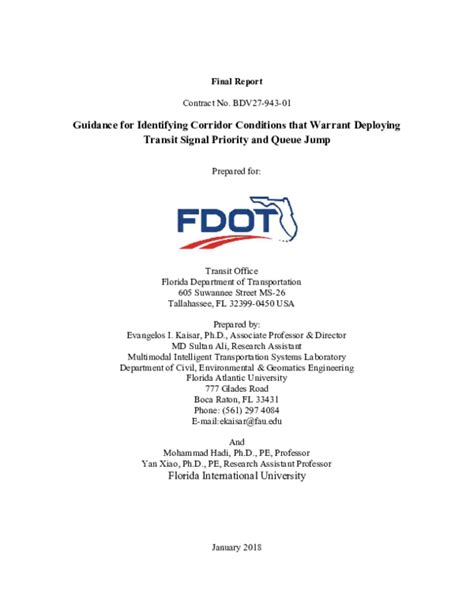 Pdf Guidance For Identifying Corridor Conditions That Warrant