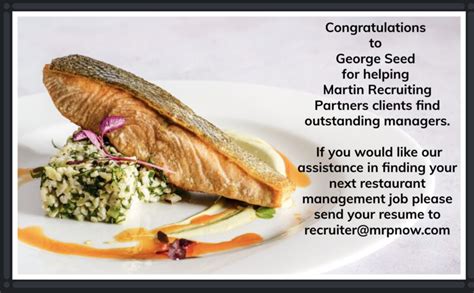 Congratulations To Georgeseed For Helping Martin Recruiting Partners Clients Find Outstanding