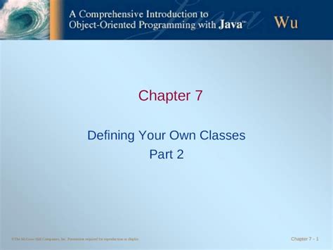 Ppt Chapter 7 Defining Your Own Classes Part Ii Dokumentips