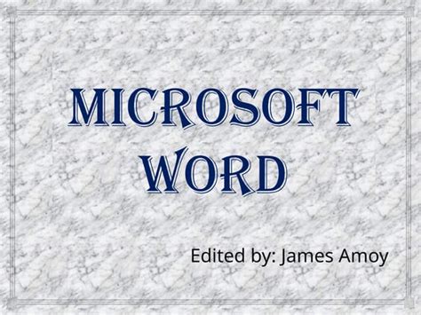 Microsoft Word Basic Parts And Functionpptx